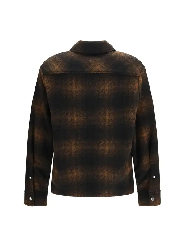 Moncler Embroidered Flannel Shirt - Brown