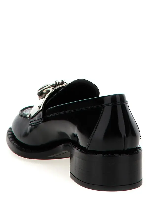 Prada Smoked Brushed Leather Loafers