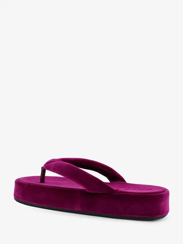 Balenciaga Jet Lag Stretch Velvet Sandals - Purple