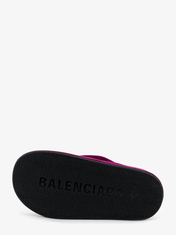 Balenciaga Jet Lag Stretch Velvet Sandals - Purple