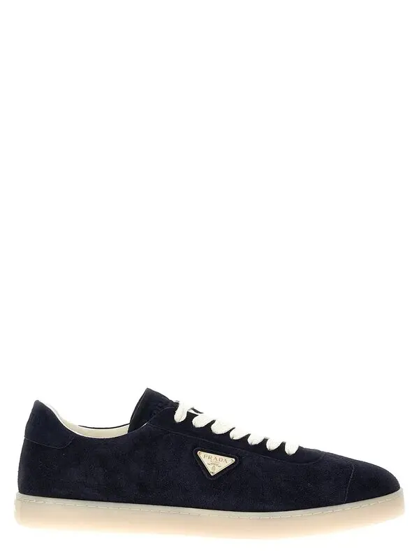 Prada Lane Suede Sneakers - Blue