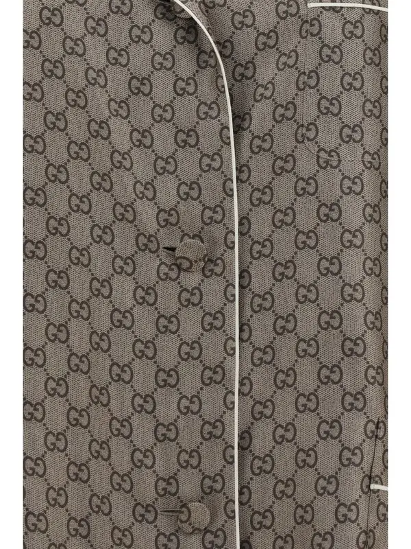 Gucci Printed Silk Twill Shirt