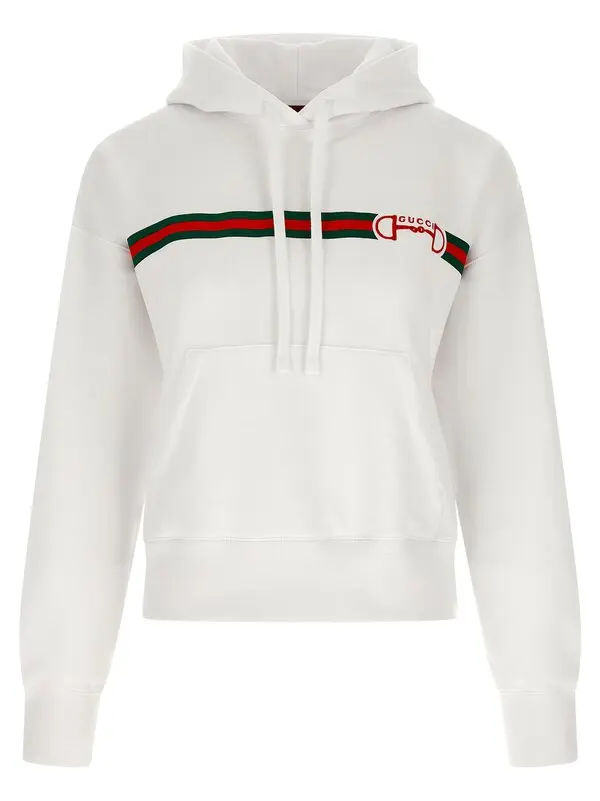 Gucci Morsetto Embroidery Hoodie - White
