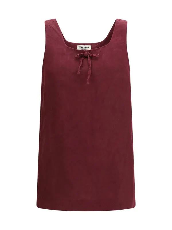Miu Miu Linen Short Dress - Multicolor