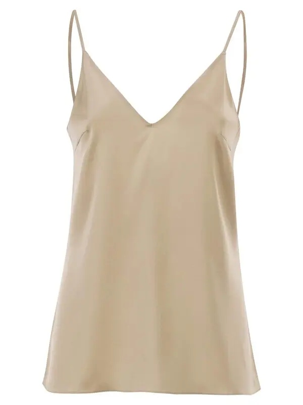 Brunello Cucinelli Stretch Silk Satin Top