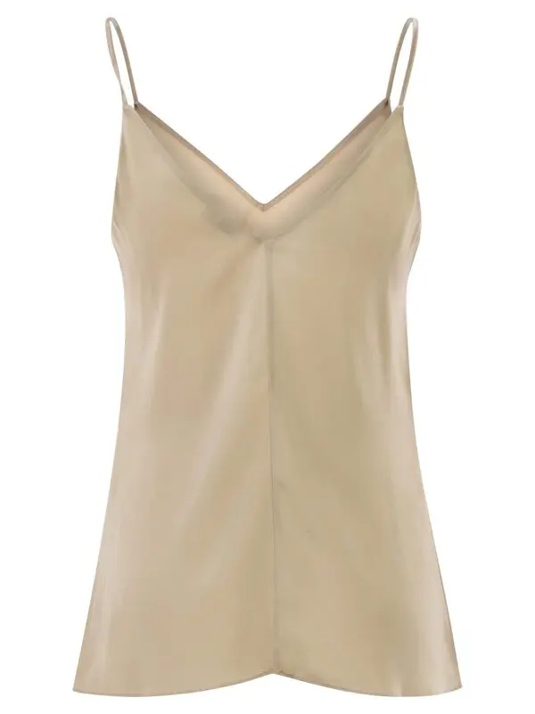 Brunello Cucinelli Stretch Silk Satin Top