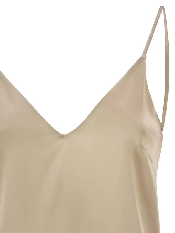 Brunello Cucinelli Stretch Silk Satin Top
