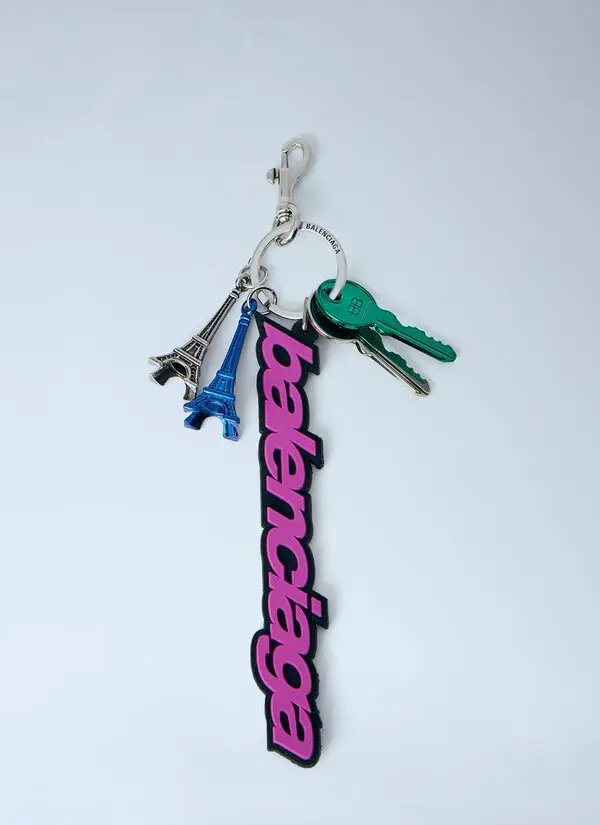 Balenciaga Biker Logo Keychain