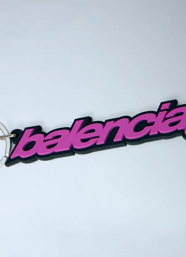 Balenciaga Biker Logo Keychain