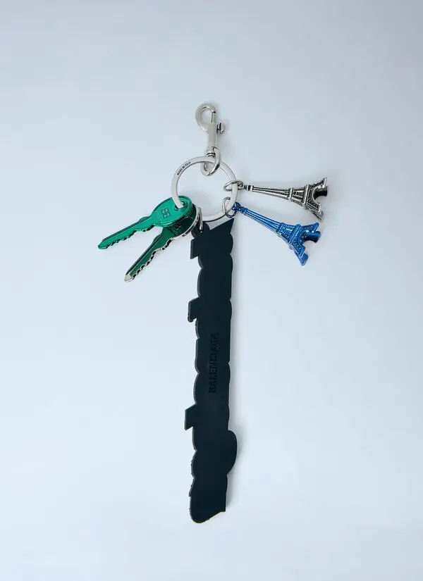 Balenciaga Biker Logo Keychain