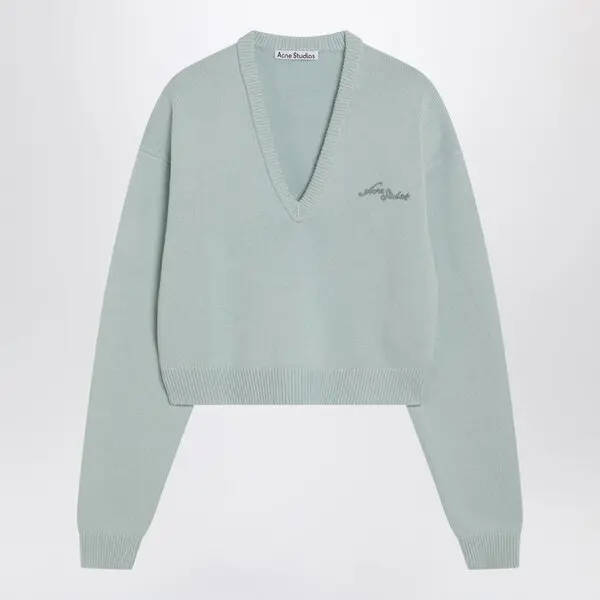 Acne Studios V-neck Wool Sweater - Green