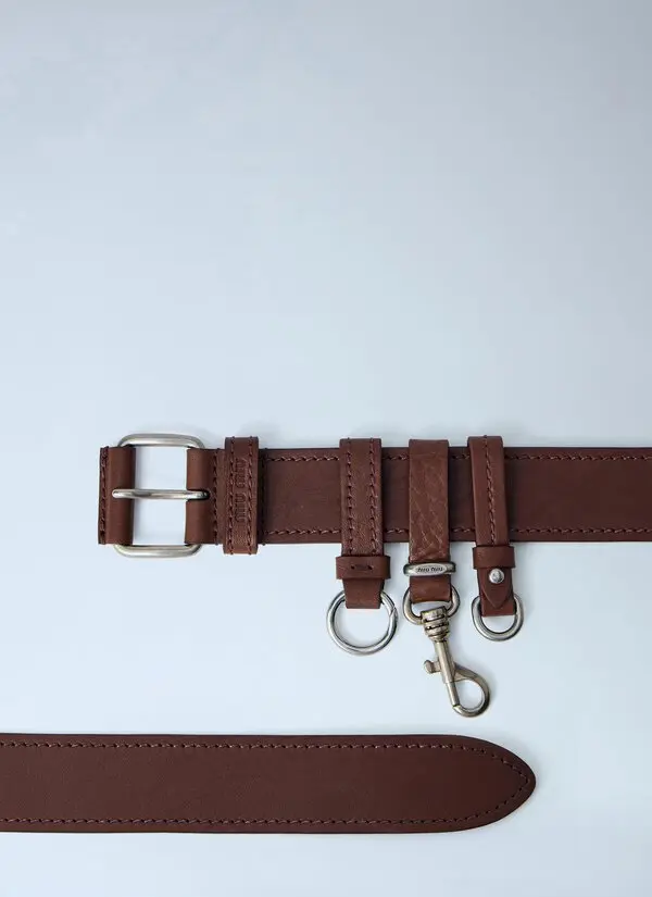 Miu Miu Tobacco Leather Belt
