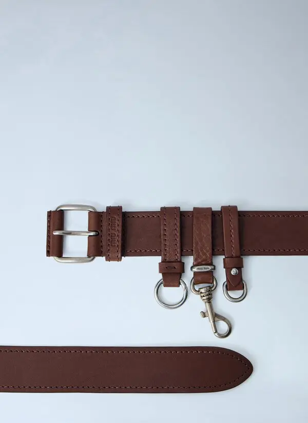 Miu Miu Leather Belt - Brown