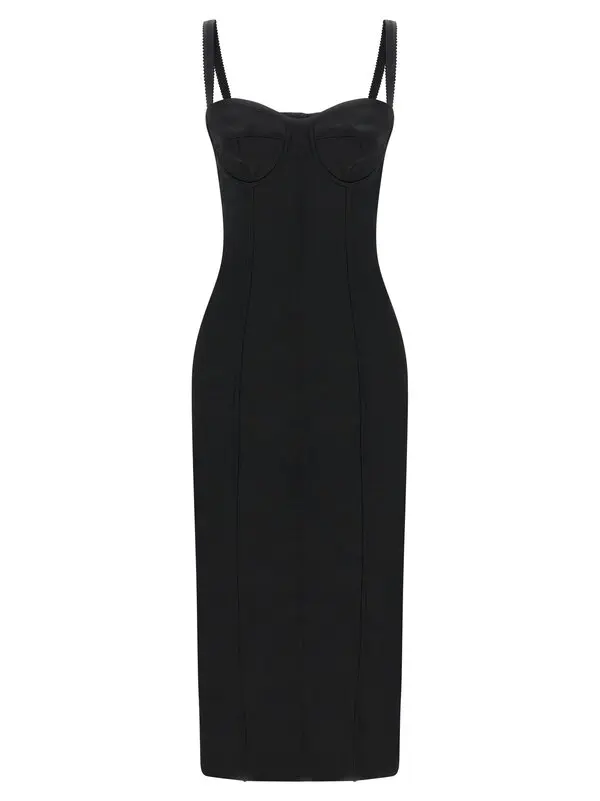 Dolce & Gabbana Sicily' Bra Corset Dress - Black