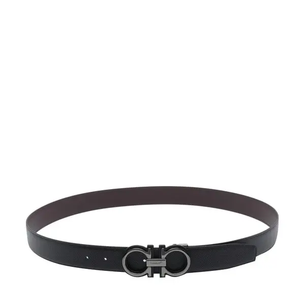 FERRAGAMO Double Adjustable Gancini Belt