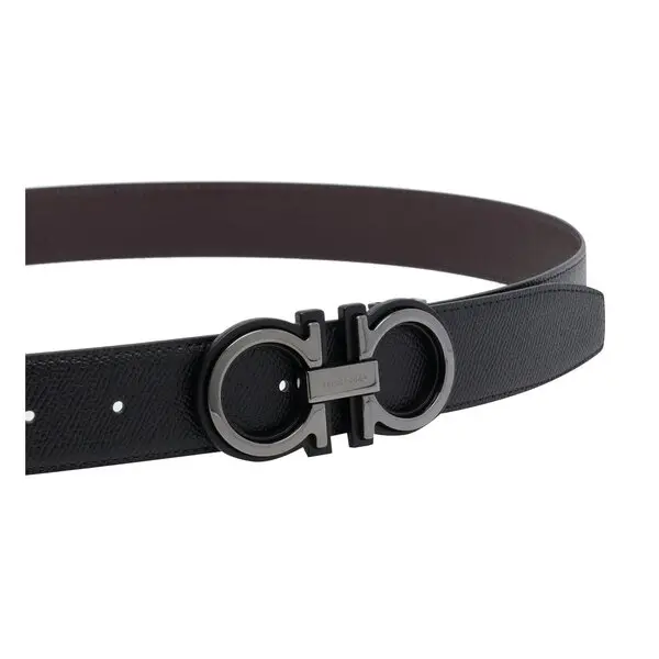 FERRAGAMO Double Adjustable Gancini Belt