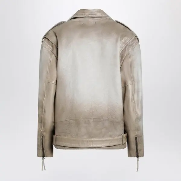 GOLDEN GOOSE Beige Leather Phoebe Jacket