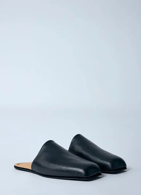 Our Legacy Ciagarr Leather Mules - Black