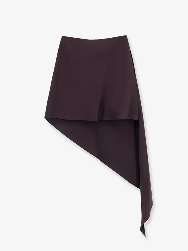Alaïa Asymmetric Paper And Viscose Skirt - Multicolor
