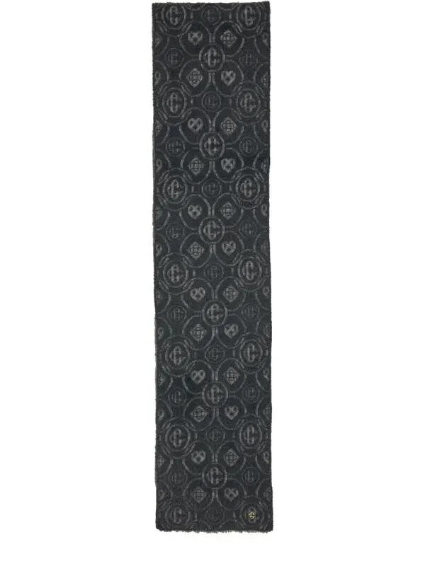 Casablanca Monogram Fluffy Scarf - Gray