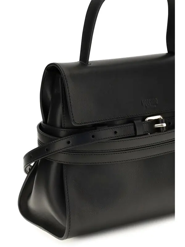 Moschino Buckle Shoulder Bag - Black