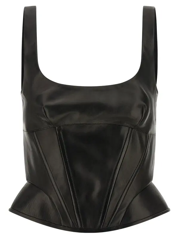 ERMANO SCERVINO Ermanno Scervino Peplum Bustier Top - Black