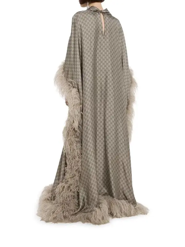 Gucci Long Printed Silk Twill Dress