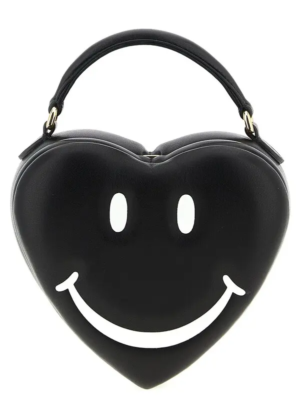 Moschino Love Me' Leather Handbag - Black