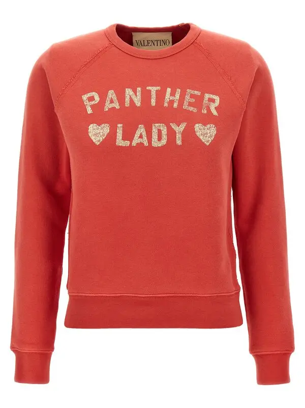 Valentino Garavani Panther Lady' Sweatshirt - Red