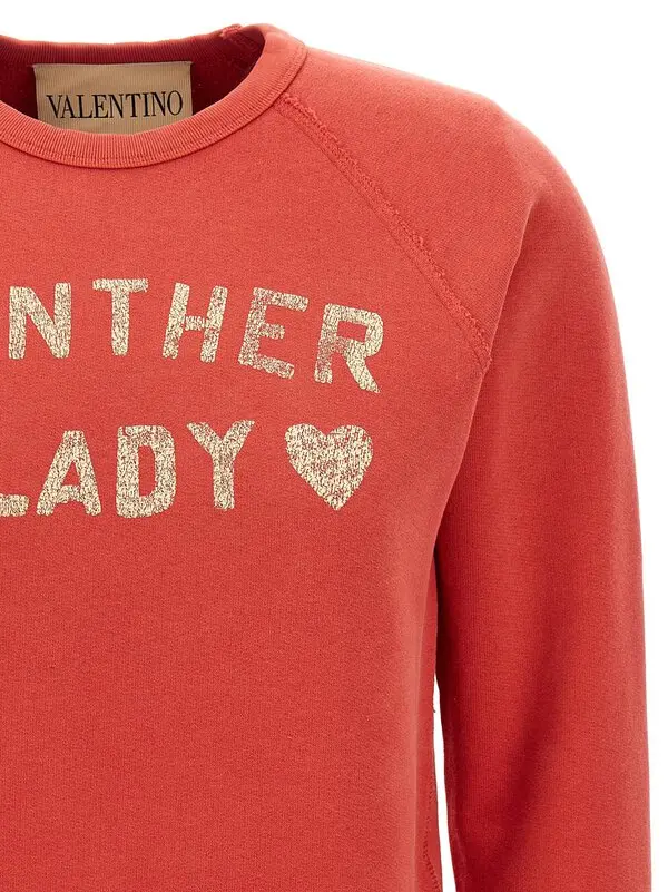 Valentino Garavani Panther Lady' Sweatshirt - Red