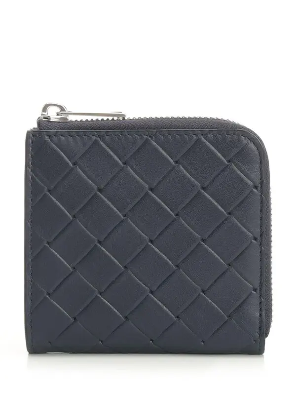 Bottega Veneta Square Braided Wallet With Zip
