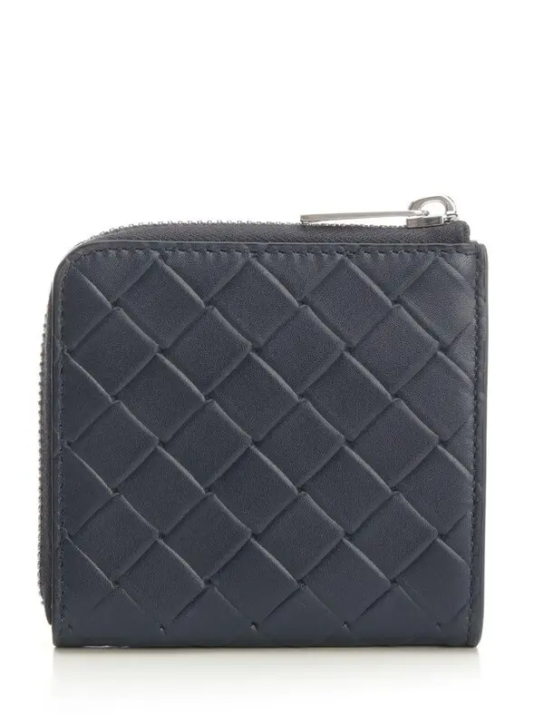 Bottega Veneta Square Braided Wallet With Zip