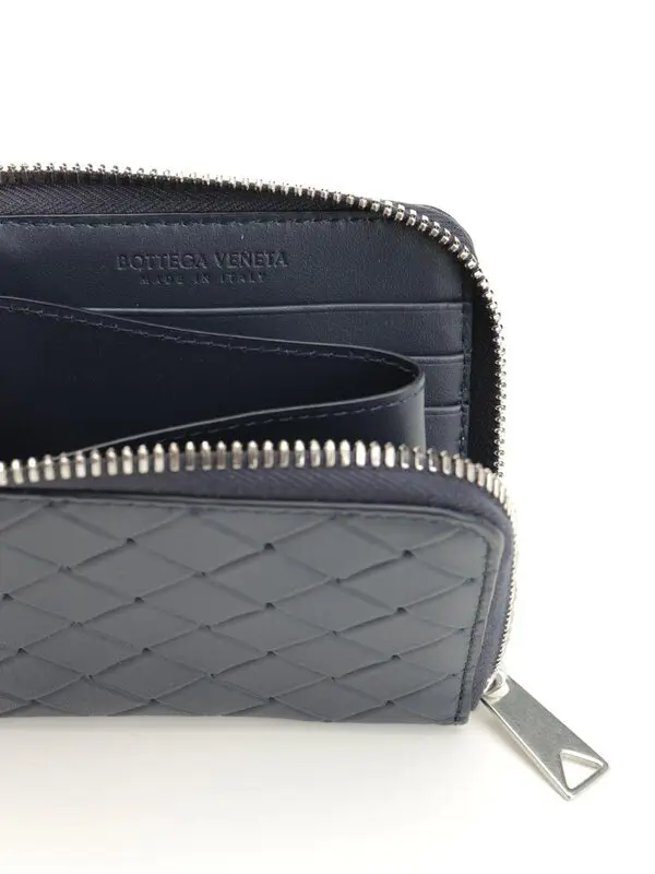 Bottega Veneta Square Braided Wallet With Zip