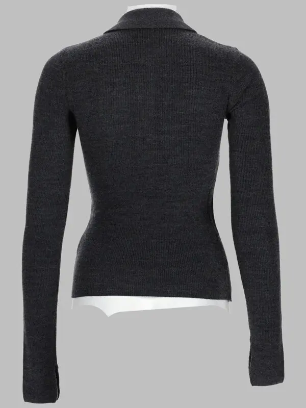 GANNI Argyle Polo Knit