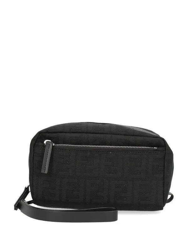 Fendi Ff Zucca Jacquard Compact Beauty Case - Black