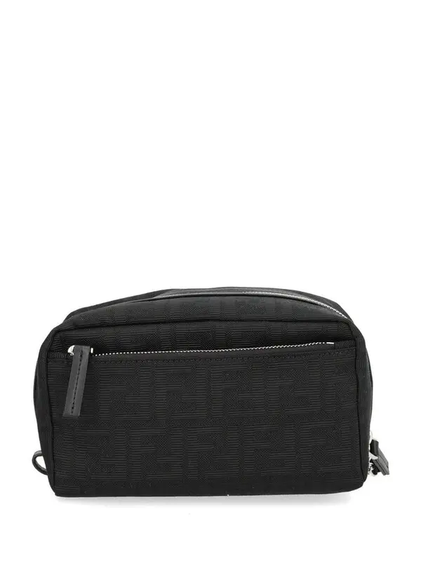 Fendi Ff Zucca Jacquard Compact Beauty Case - Black