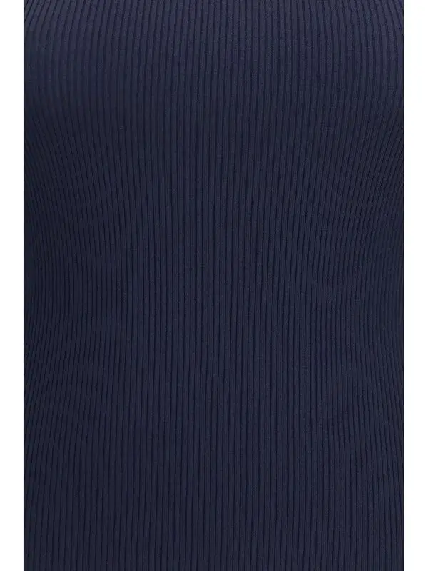 Max Mara Ribbed Jersey Tank Top - Blue