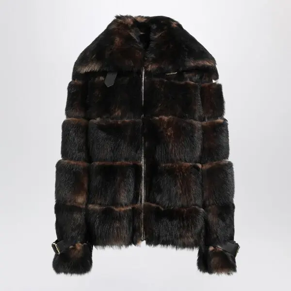 Fendi Sheepskin Aviator Jacket - Yellow