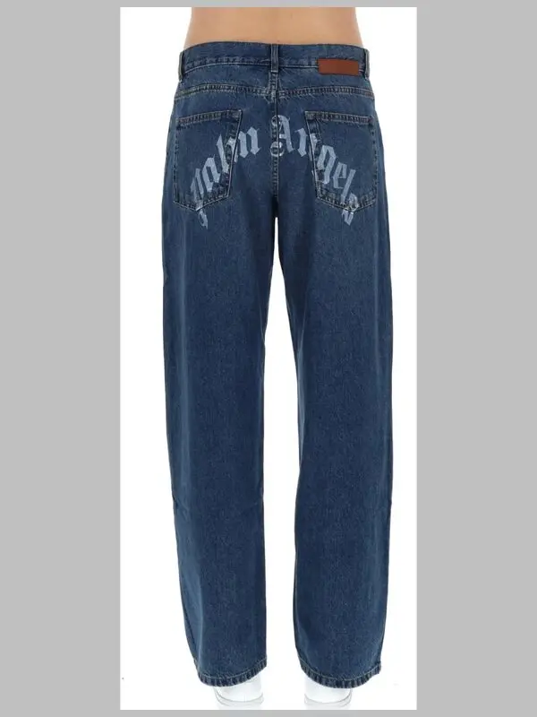 Palm Angels Jeans Curved Logo