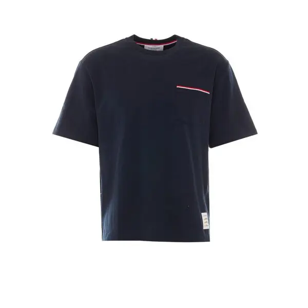 Thom Browne Stripe Logo Oversize T-shirt - Blue