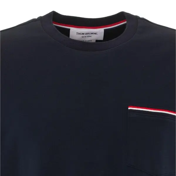 Thom Browne Stripe Logo Oversize T-shirt - Blue