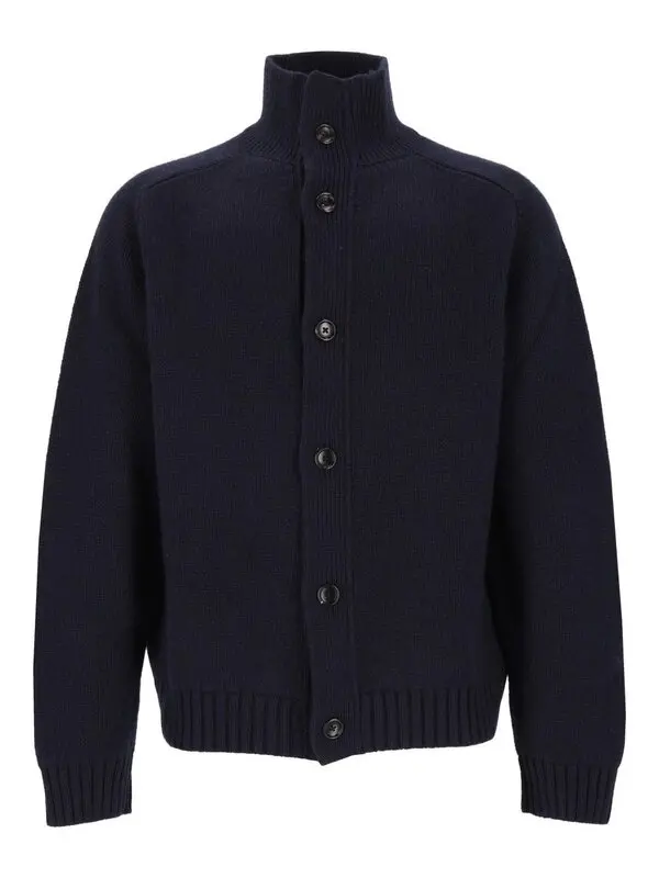 TOM FORD Cashmere Full Button Cardigan - Blue