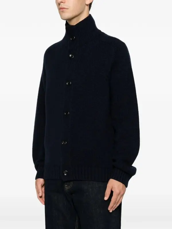 TOM FORD Cashmere Full Button Cardigan - Blue