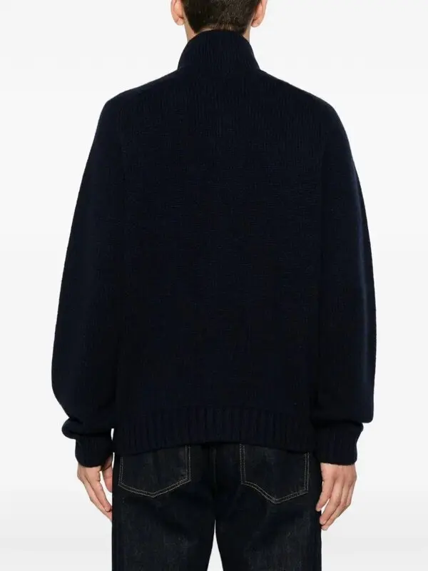 TOM FORD Cashmere Full Button Cardigan - Blue