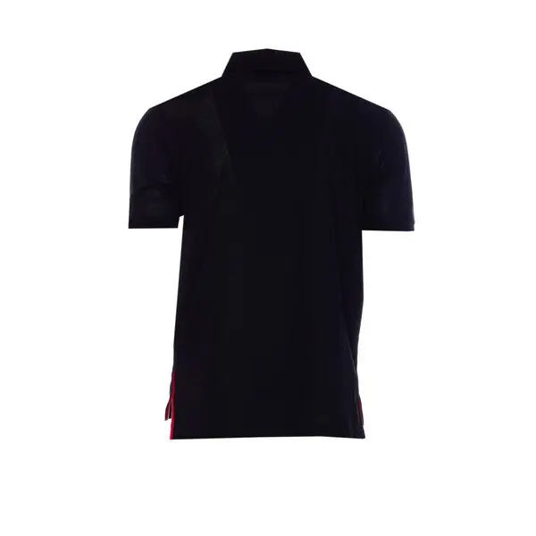 Thom Browne Stripe Logo Piquet Polo