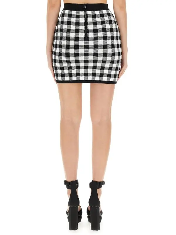 Balmain Vichy Skirt - Multicolor