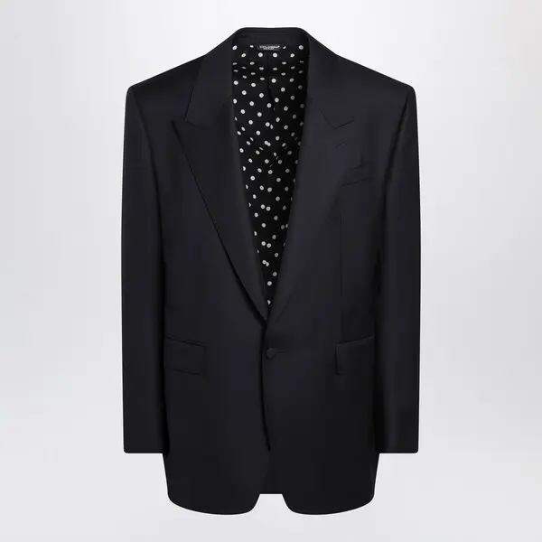 Dolce & Gabbana Dark Navy Wool Single-breasted Jacket