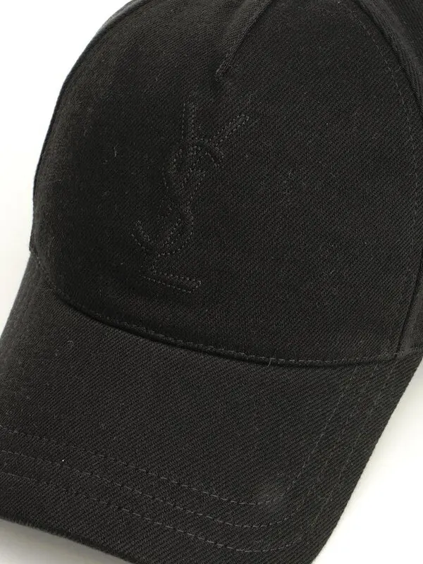 Saint Laurent Cassandre Baseball Cap - Black