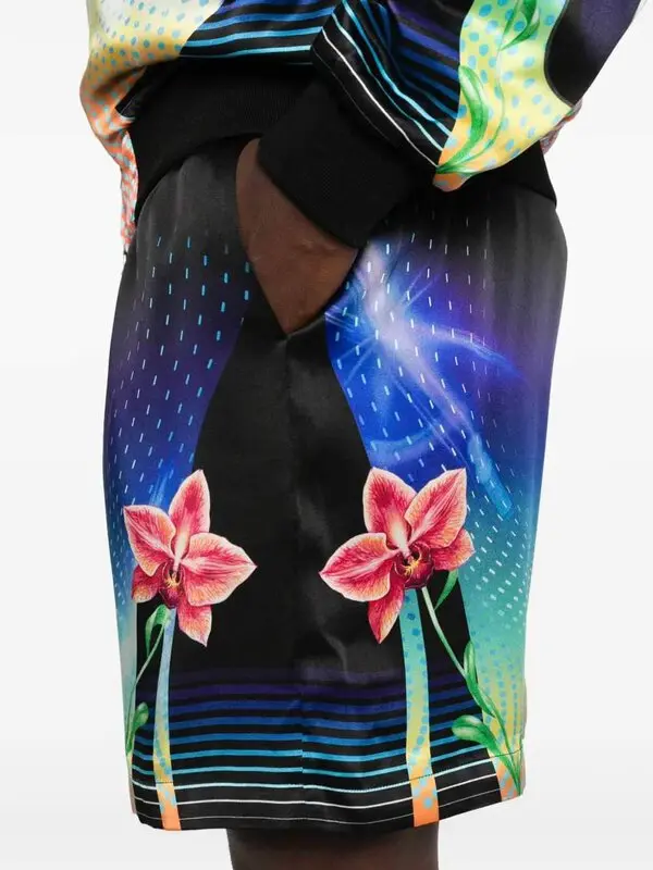 Casablanca Floral Drawstring Shorts