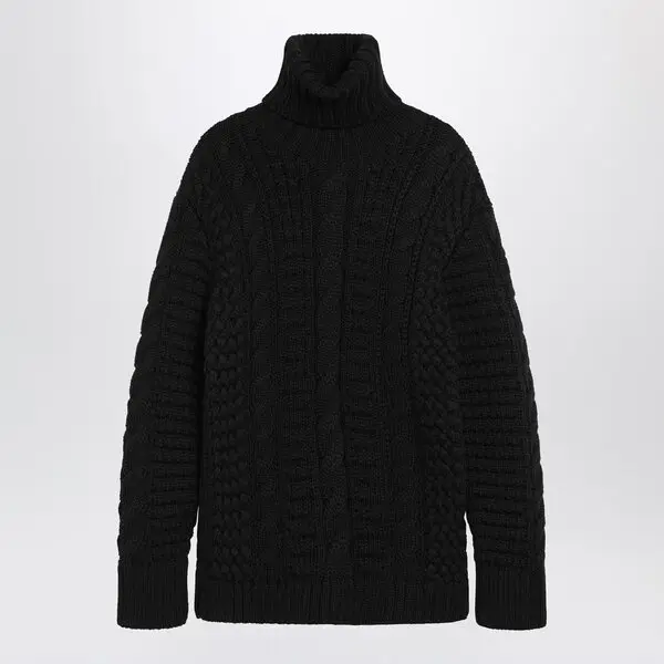 MONCLER X EDWARD ENNINFUL Wool Turtleneck Sweater - Black